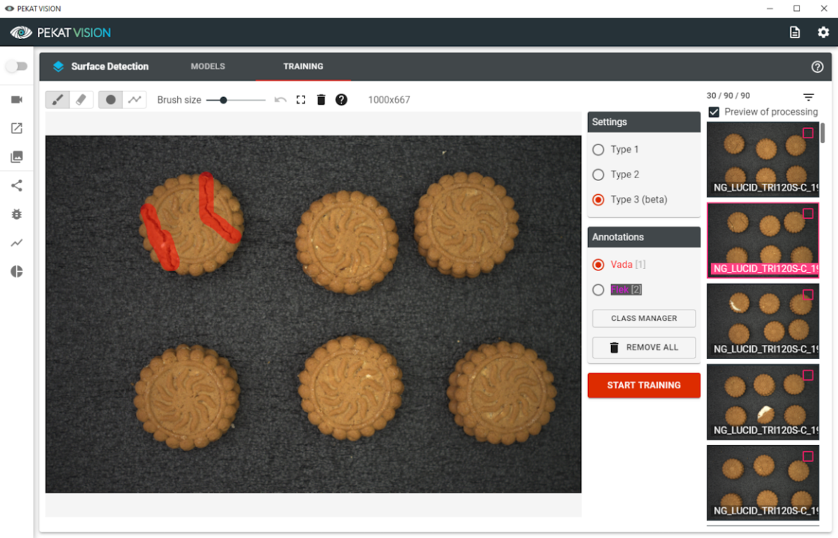 Case study: biscuits and puffed rice bread - PEKAT VISION